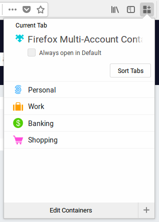 First container in menu is shown as highlighted, icon is a plus · Issue #1209 · mozilla/multi ...