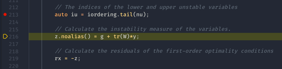 Failure when inspecting data of a variable during debug for a variable ...