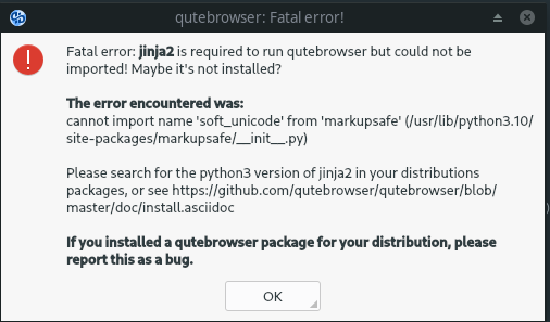 Fatal error jinja2, dosen't open after update manjaro · Issue #7125 ...