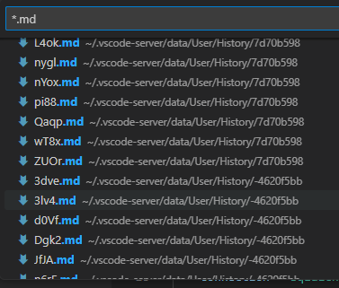search for files ending e.g. with *.md · Issue #176745 · microsoft/vscode · GitHub