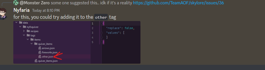 pebble arrow tag (if it works) · Issue #36 · TeamAOF/skylore · GitHub