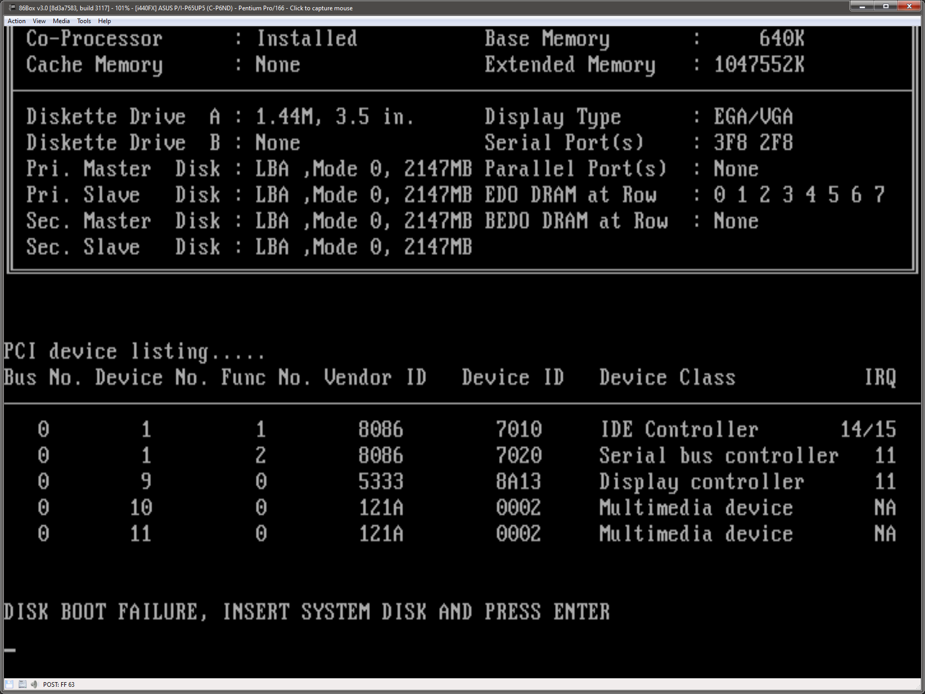 MS-DOS boot from HDD is broken in build 3117 · Issue #1621 · 86Box ...