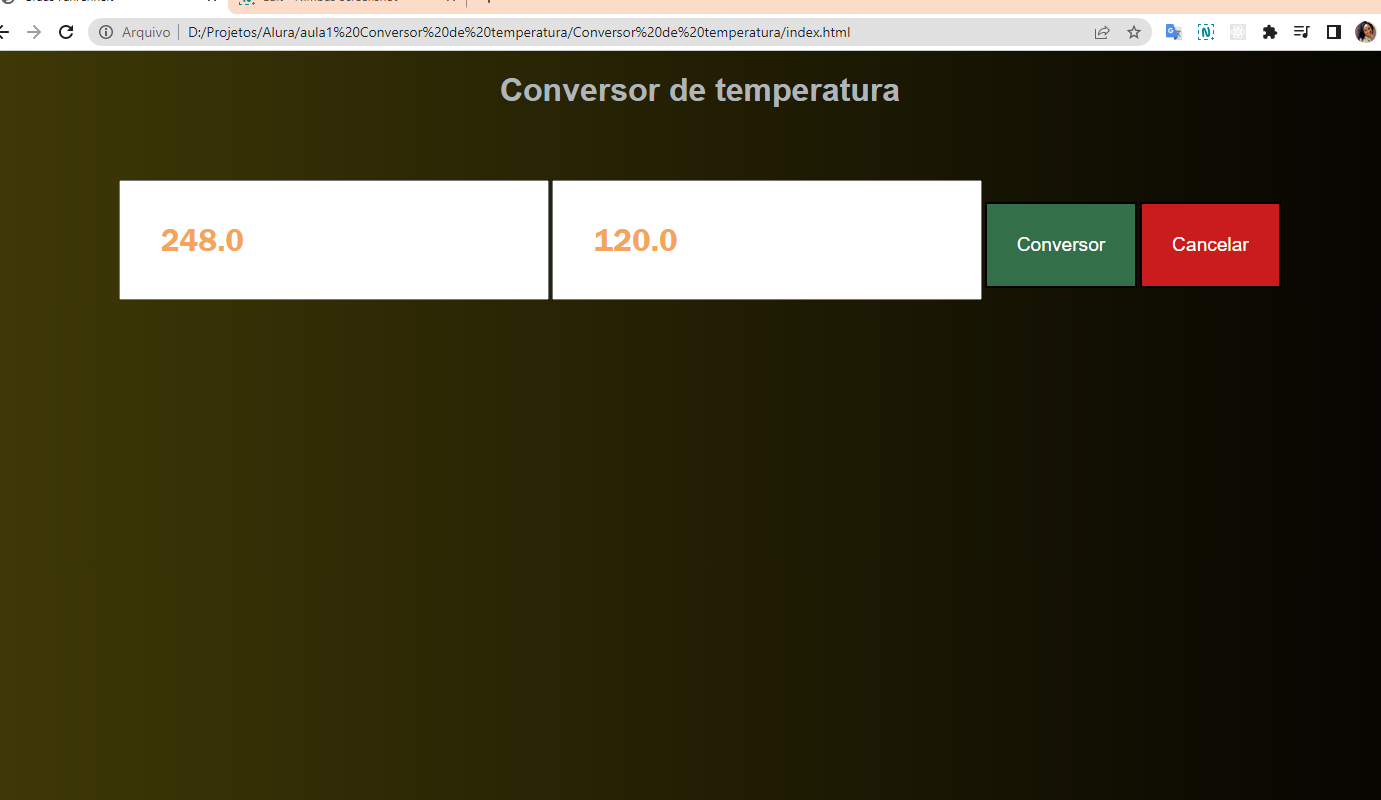 GitHub - rob364/Conversor-de-temperatura-Fahrenheit-Celsius: Esse é um projeto feito em ...