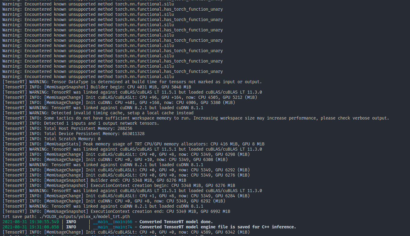Torch转trt时出现的问题 · Issue 624 · Megvii Basedetectionyolox · Github