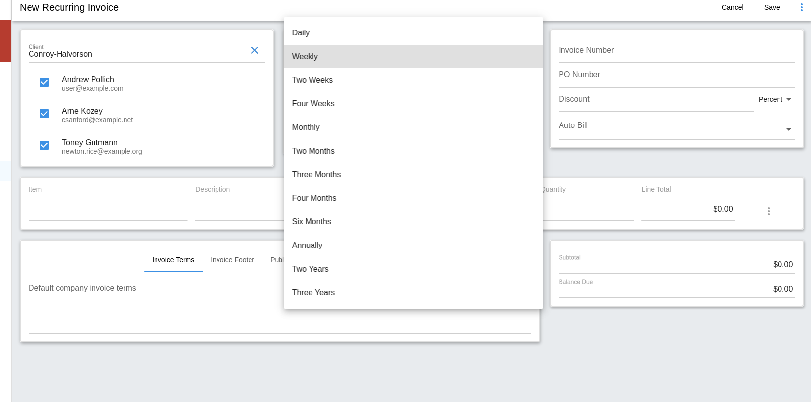 Recurring Invoices by week · Issue #6206 · invoiceninja/invoiceninja ...