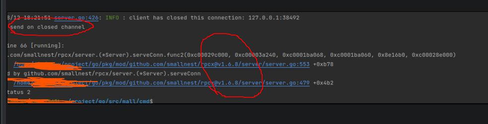 客户端关闭后，服务进程写入writeChan异常退出 · Issue #625 · smallnest/rpcx · GitHub