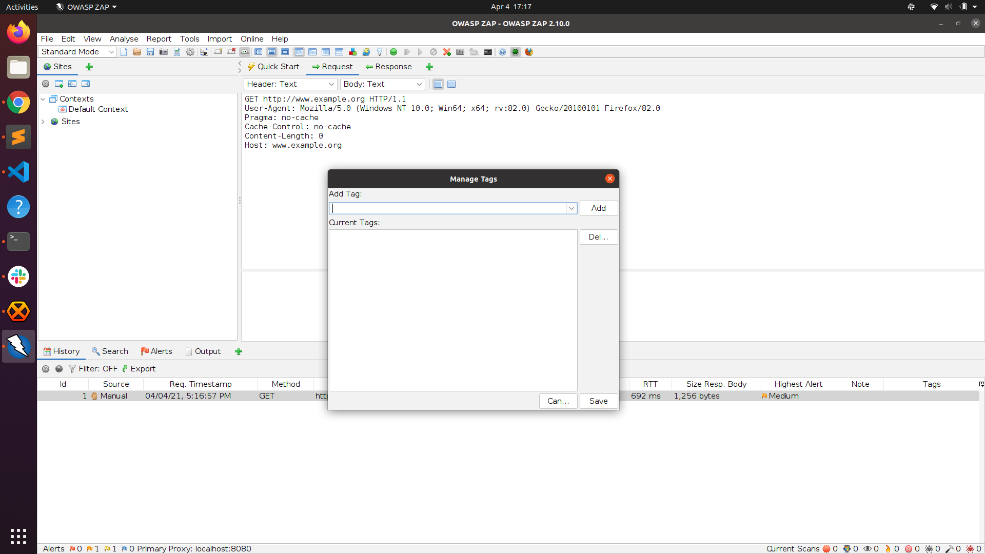 Buttons of Manage Tags dialog are too small · Issue #6512 · zaproxy/zaproxy · GitHub