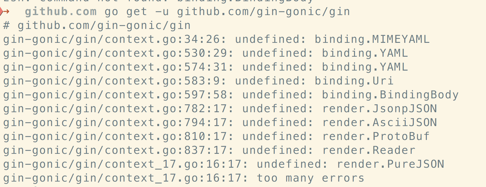 Installation ERROR ，use `go get ` install · Issue #1687 · gin-gonic/gin · GitHub