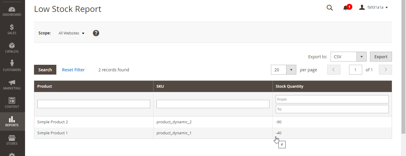 Unable to export low stock report in 2.3.4 · Issue #28471 · magento ...