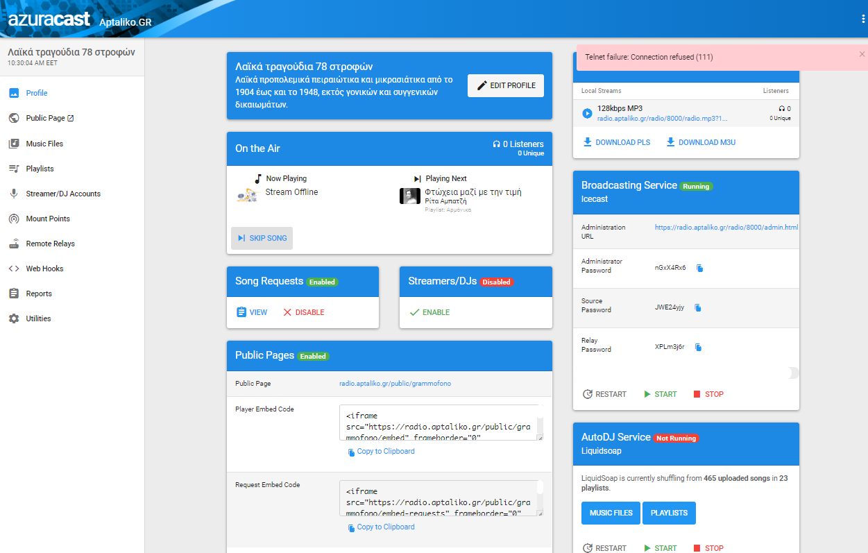 Liquidsoap encountered an error after update · Issue #2191 · AzuraCast/AzuraCast · GitHub