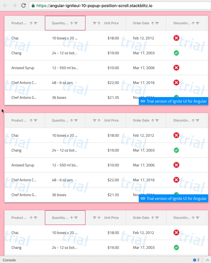 [igx-grid][ExcelStyleFiltering]Dialog position when scrolling down to the bottom of the page and ...