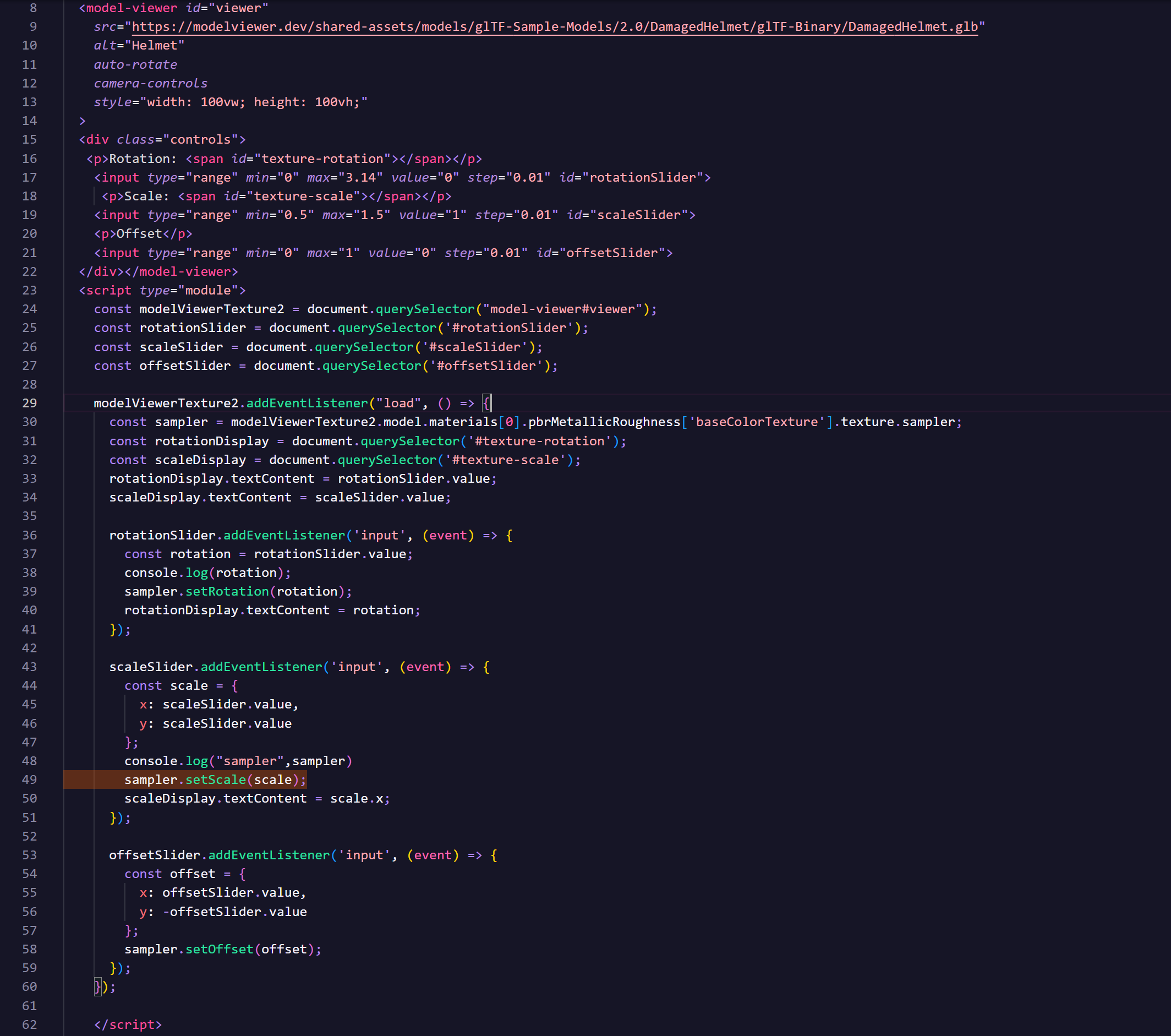 I want to update rotation, offset, scale, wrapS and wrapT using api · Issue #4285 · google/model ...