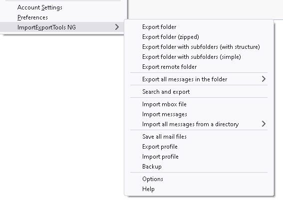 ImportExportTools NG not added to "Tools" menu · Issue #267 · thunderbird/import-export-tools-ng ...