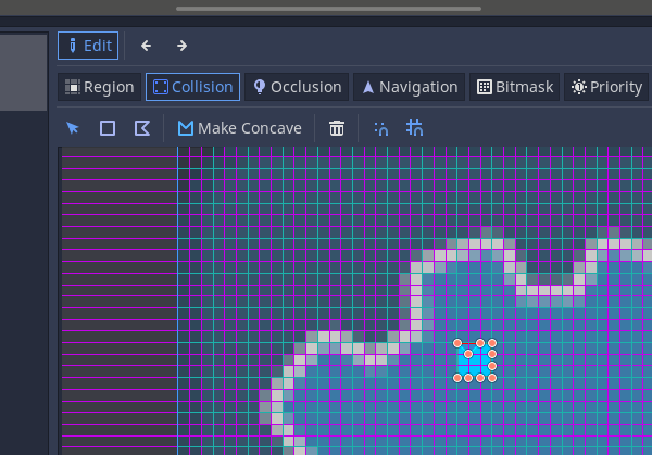 TileSet Editor: Polygon point grabbing does not take into account zoom level. · Issue #34001 ...