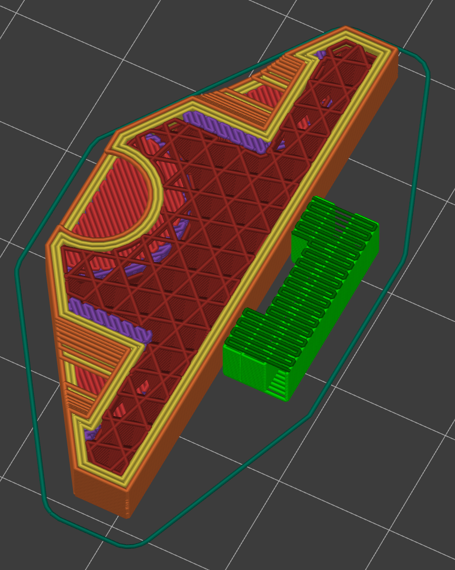 Parts of interface layer extends beyond supports and cannot be printed ...