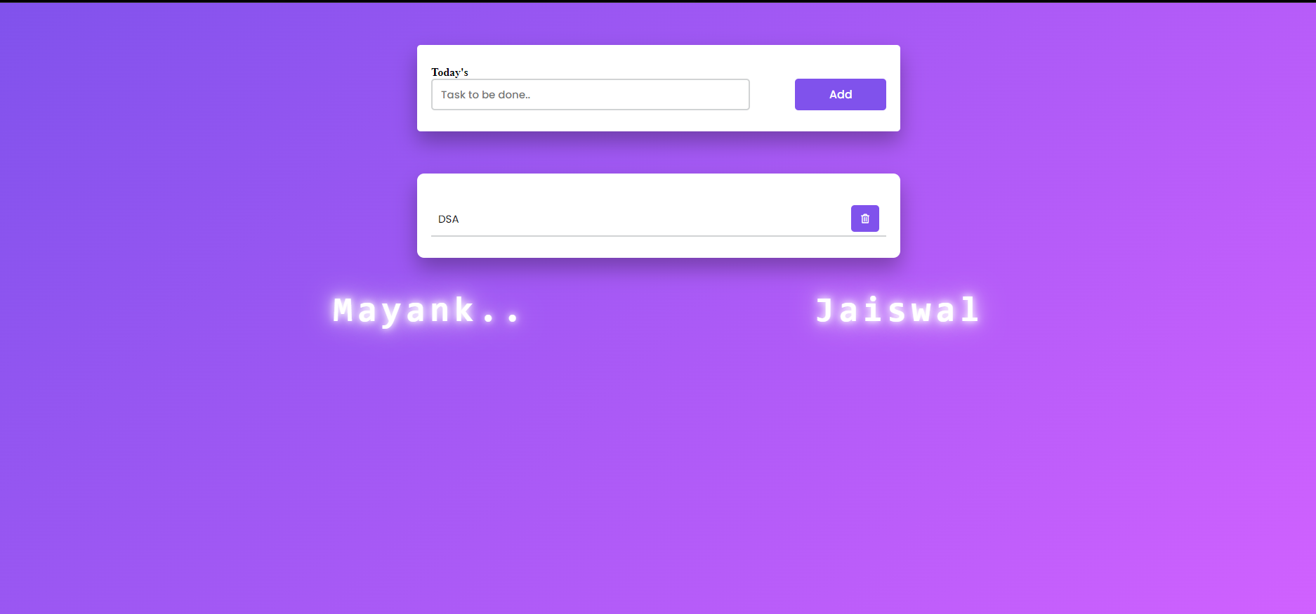 GitHub - mayankjaiswal1709/ToDoList