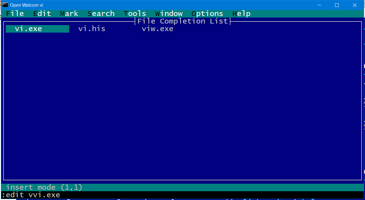 Tab Completion Bug In Vi Editor · Issue 813 · Open Watcomopen Watcom V2 · Github 