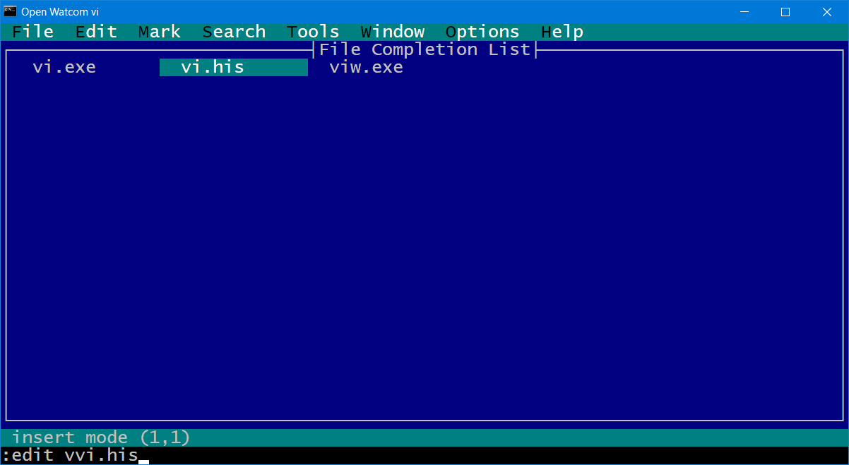 Tab Completion Bug In Vi Editor · Issue 813 · Open Watcomopen Watcom V2 · Github