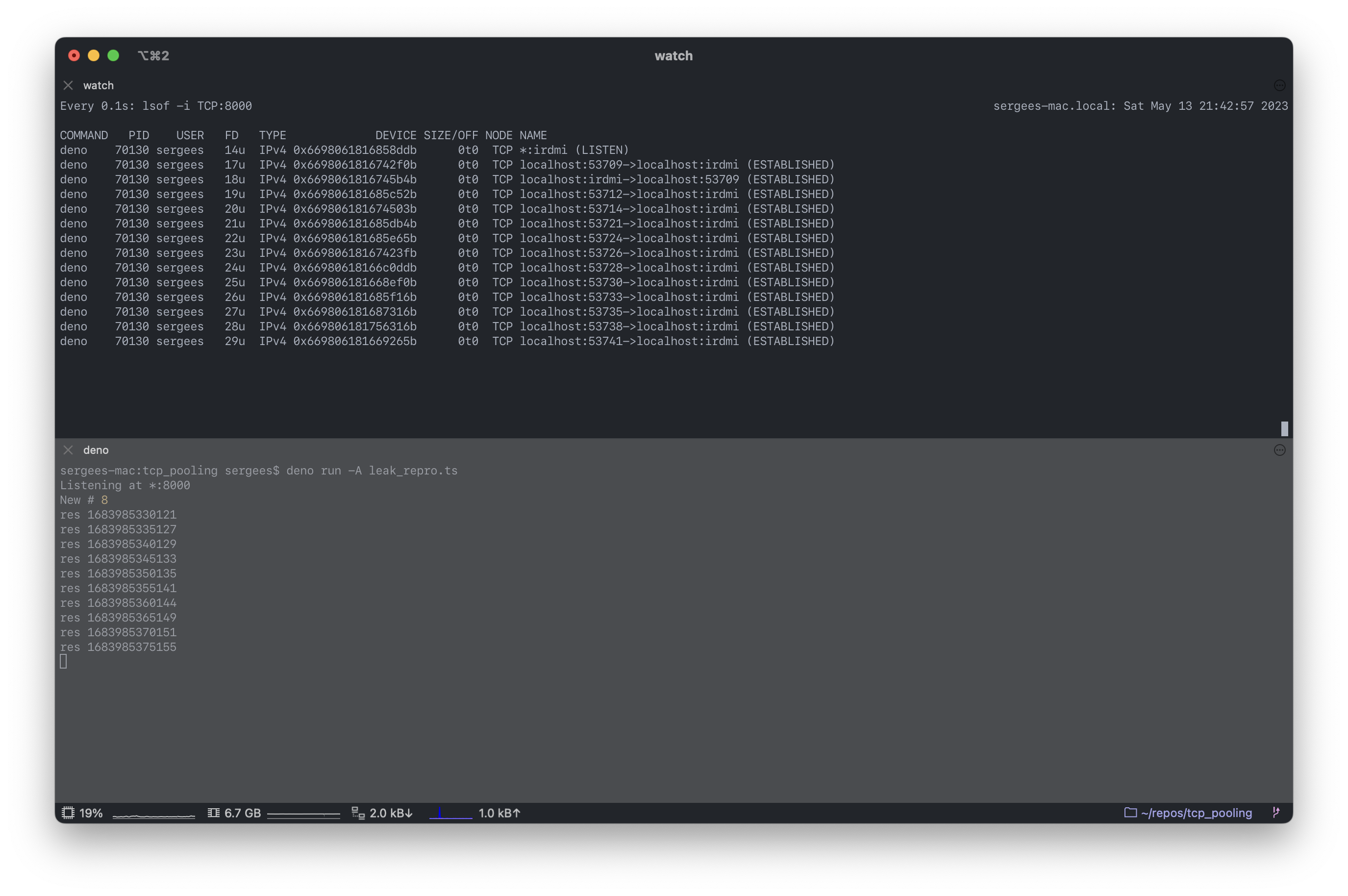 Possible Tcp Tls Connection Leak · Issue 19120 · Denoland Deno · Github