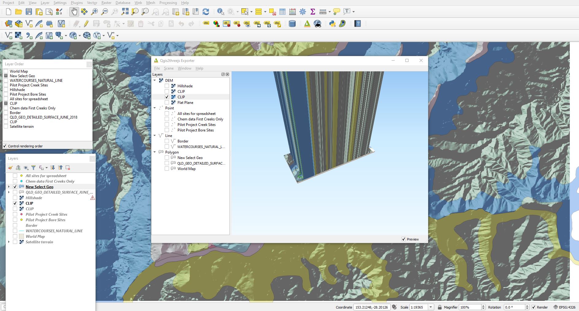 Infinite vertical exaggeration? Exporter problem · Issue #195 · minorua/Qgis2threejs · GitHub