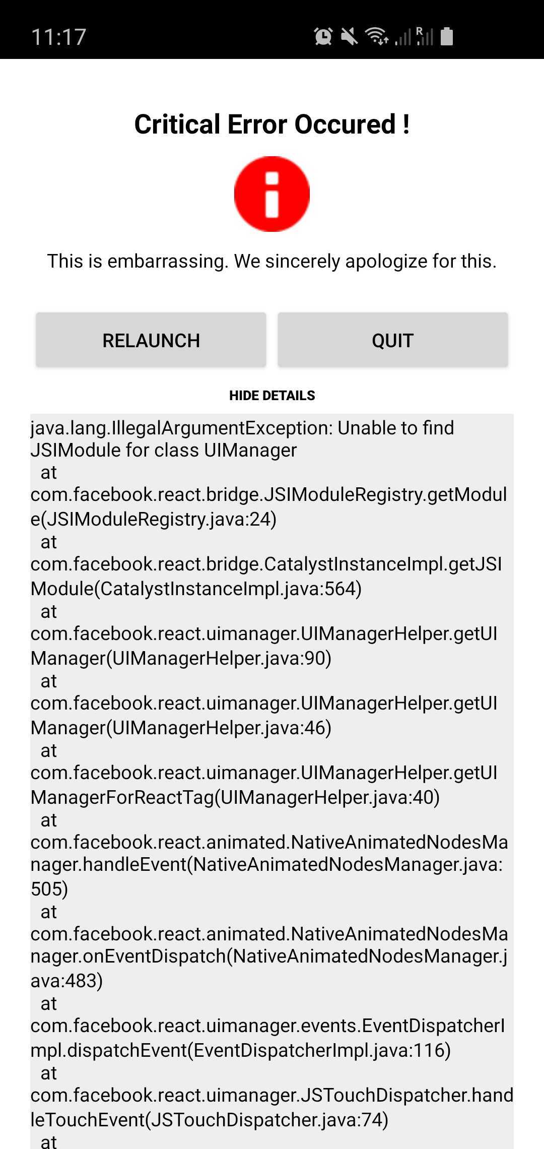 java.lang.illegalArgumentException on Android · Issue #191 · react ... java.lang.illegalArgumentException on Android · Issue #191 · react ...