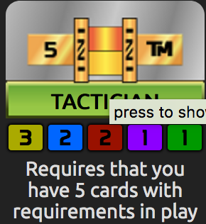 Tactician milestone miscounting cards with requirements · Issue #2443 · terraforming-mars ...