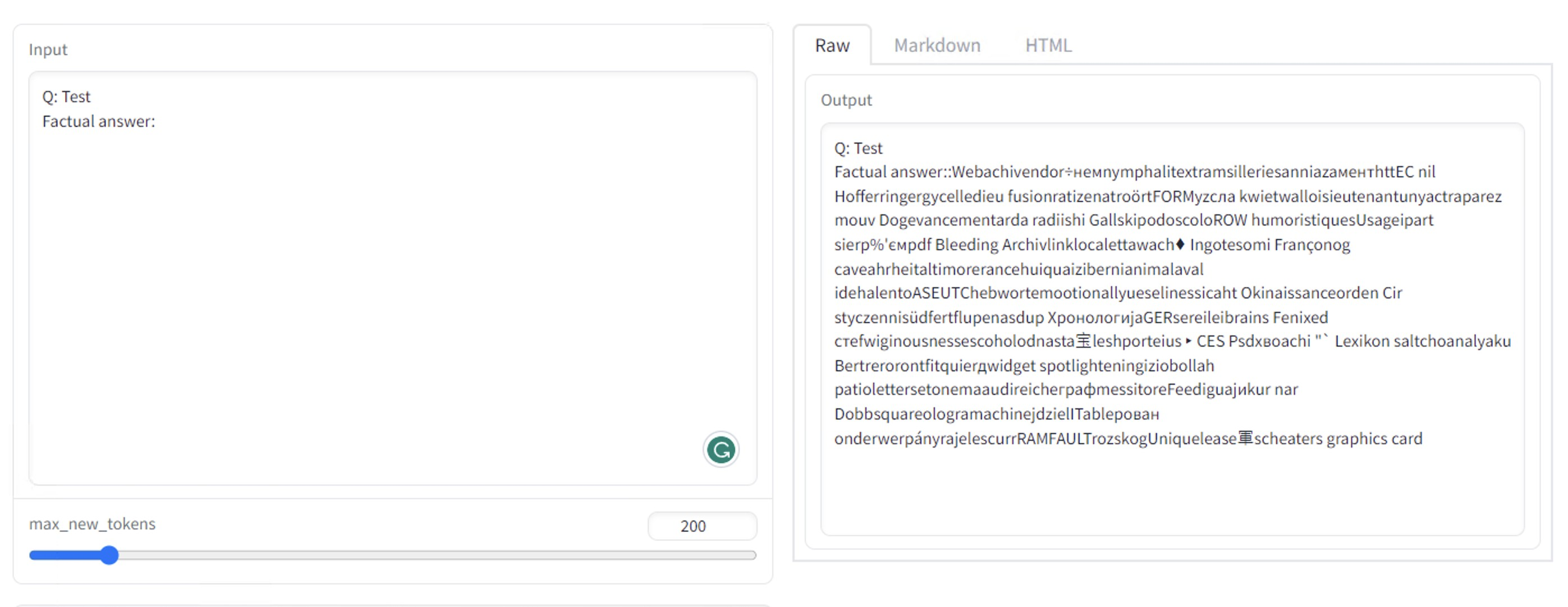 4-bit Llama only outputs random text. · Issue #544 · oobabooga/text-generation-webui · GitHub