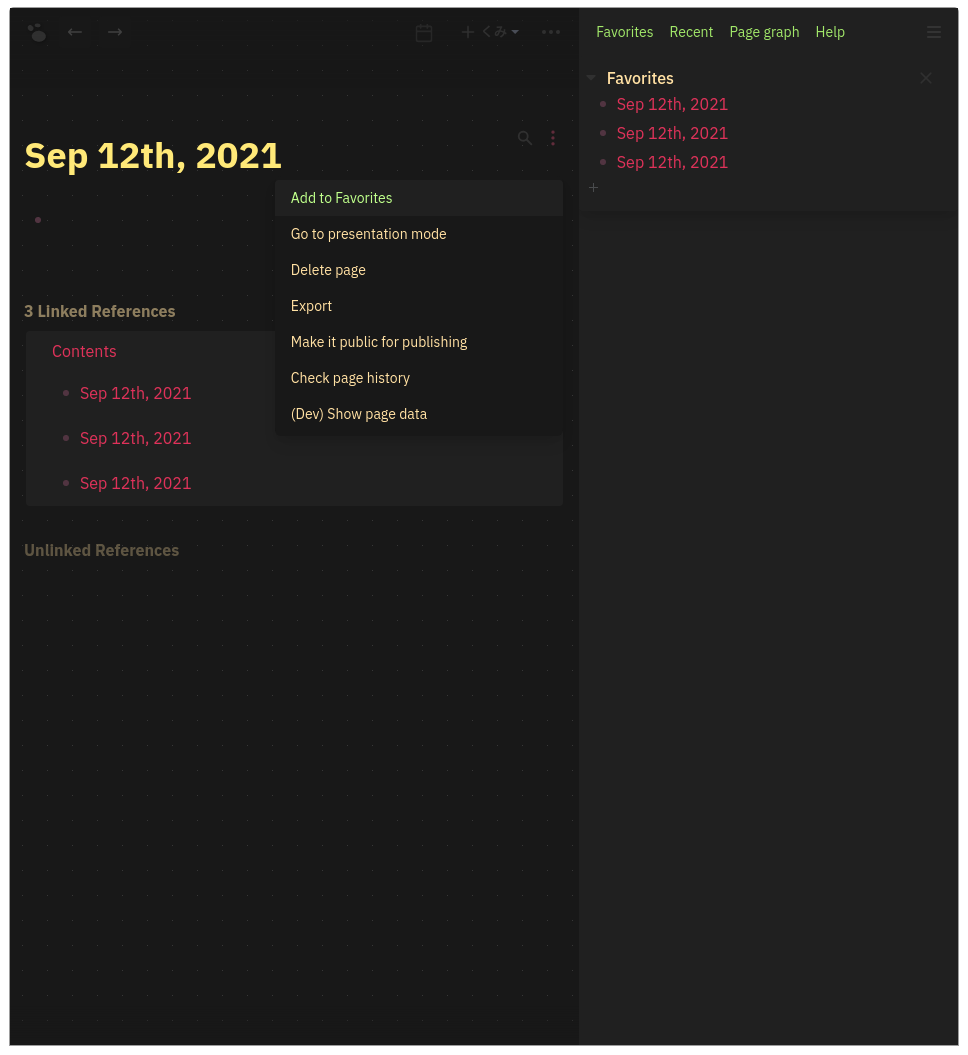 No Option To Remove Pages From Favorites Contents Which Could Lead To Multiple Duplicate