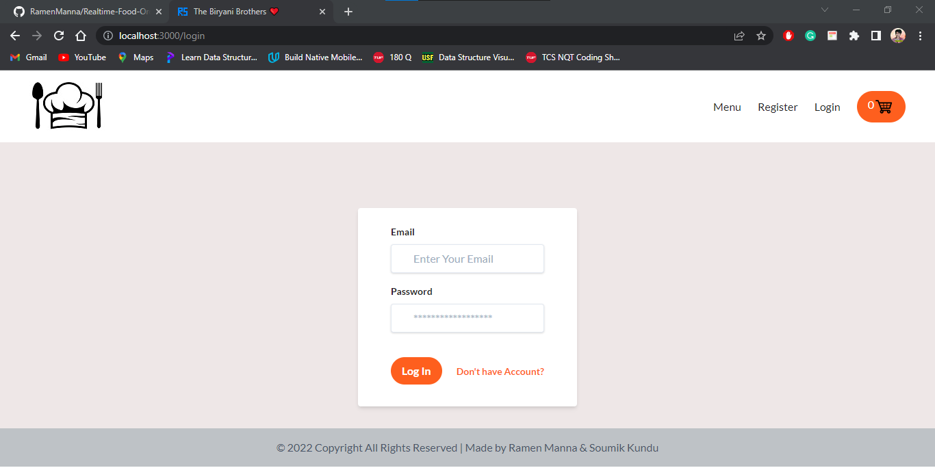 GitHub - RamenManna/Realtime-Food-Order-Webapp: Node Js, express, mongoDB, HTML, SCSS
