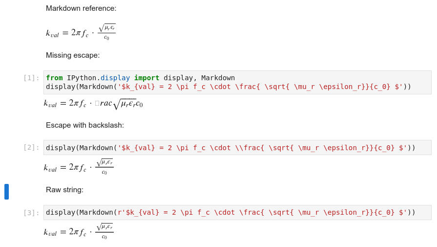 Inconsistent Rendering Of Latax Between Code And Markdown Cells · Issue 11349 · Jupyterlab