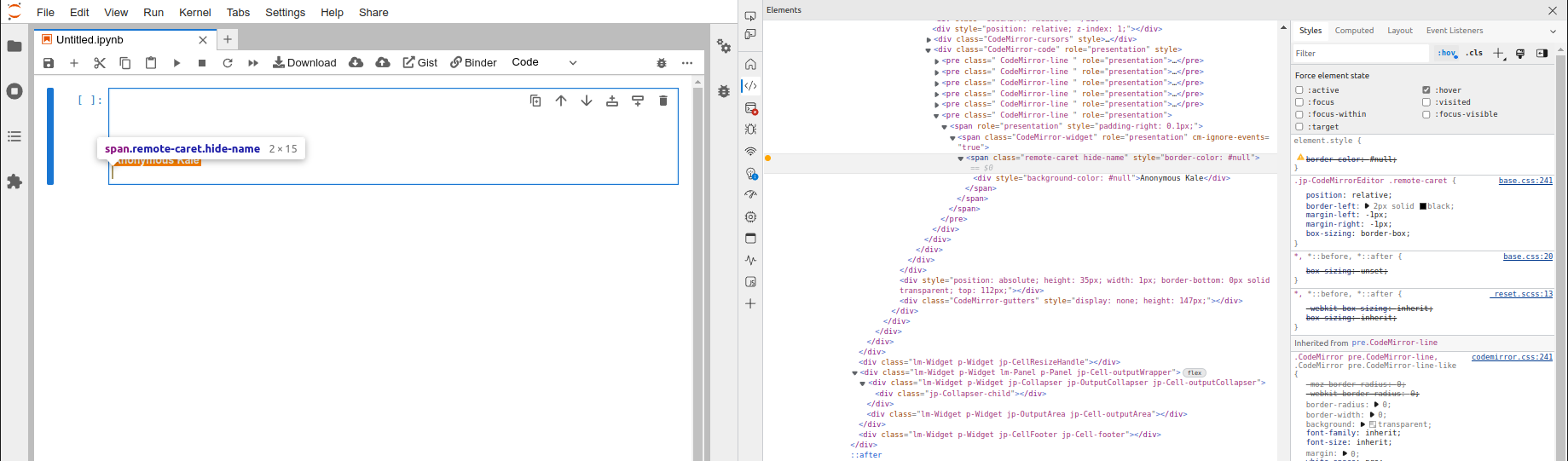 Codemirror Rtc Caret Styles Are Not Applied · Issue 13160 · Jupyterlabjupyterlab · Github