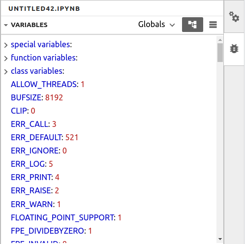 Debugger freezes UI on namespace updates when there are many variables ...
