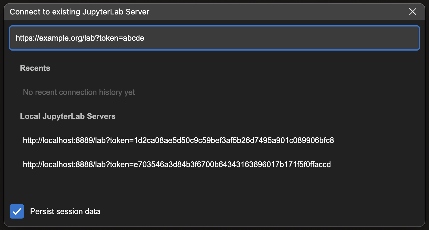 Should not show full token in connections dialog? · Issue #570 · jupyterlab/jupyterlab-desktop ...