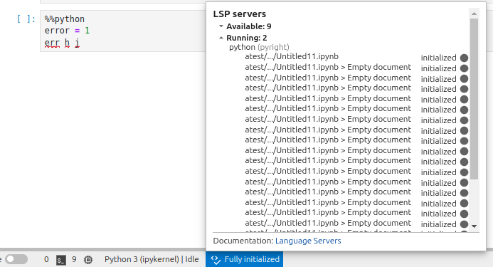 Standalone transclusions are not reusing connections anymore · Issue #959 · jupyter-lsp ...