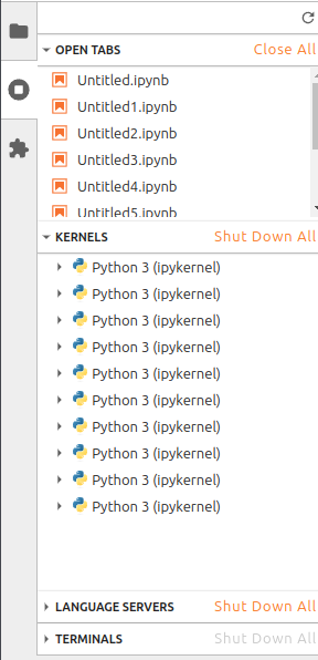 The use of space in kernel/tab hierarchy should be improved · Issue #15294 · jupyterlab ...