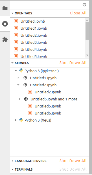 The use of space in kernel/tab hierarchy should be improved · Issue #15294 · jupyterlab ...