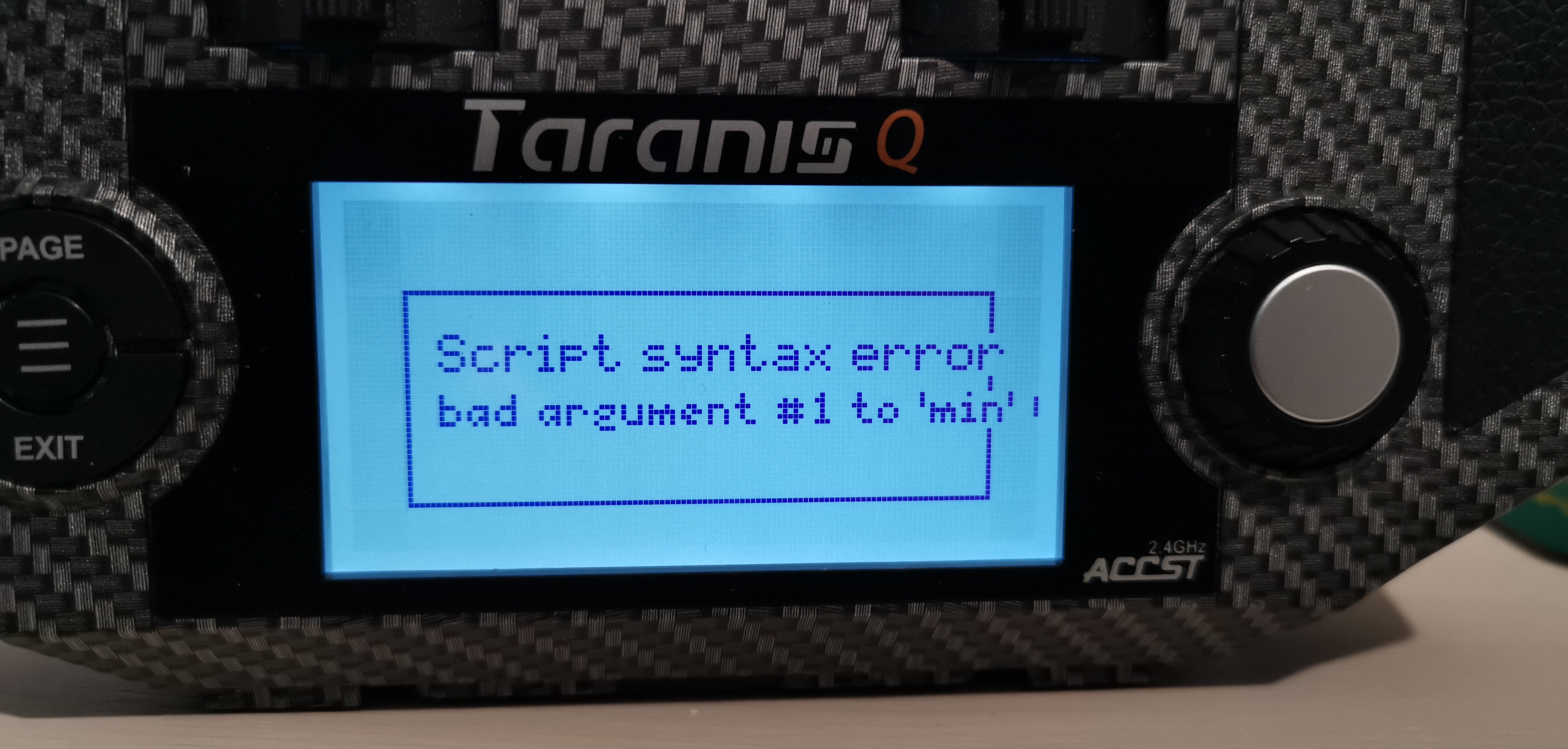 Script syntax error - Taranis Qx7s · Issue #373 · teckel12/LuaTelemetry · GitHub