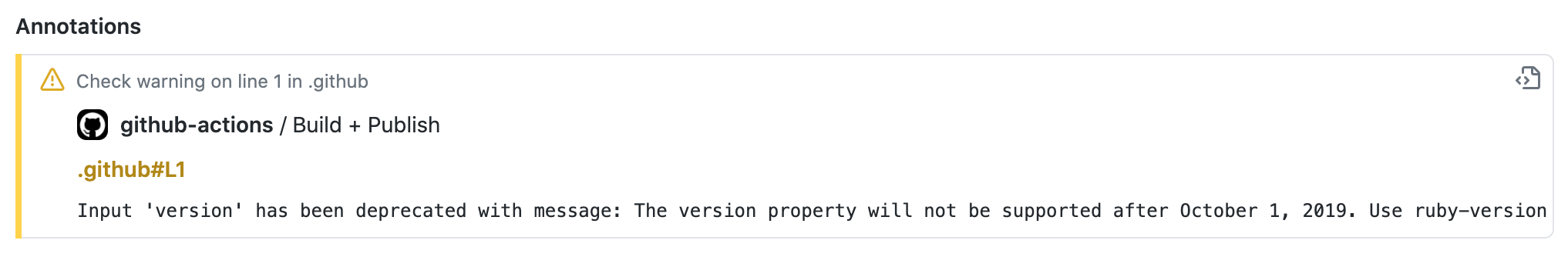 Update deprecated for actions/setup-ruby `version` to `ruby-version` on gem-push.yml · Issue ...