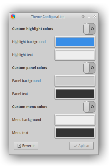 "Configuration > Themes" and "Configuration > Color Profiles" have same ...