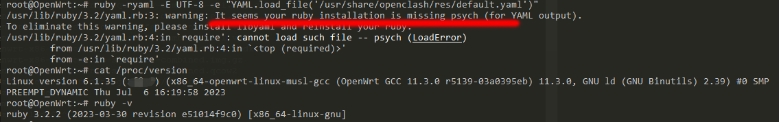 openwrt 安装openclash 提示ruby 依赖异常 · vernesong OpenClash · Discussion #3385 · GitHub