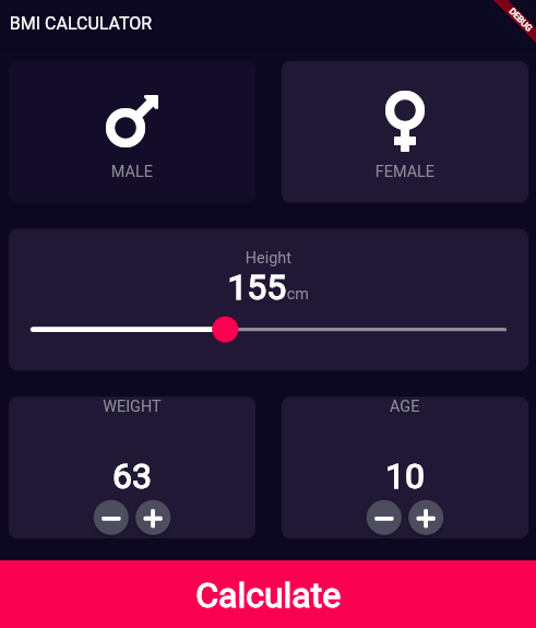 GitHub - GerardNgabo/flutter-bmi-calculator: Body Mass Index Calculator Mobile(Android/ios), WebApp