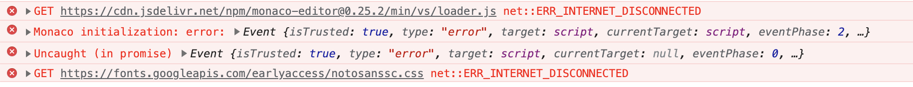Unable To Load Without Network · Issue 282 · Suren Atoyan Monaco React · Github