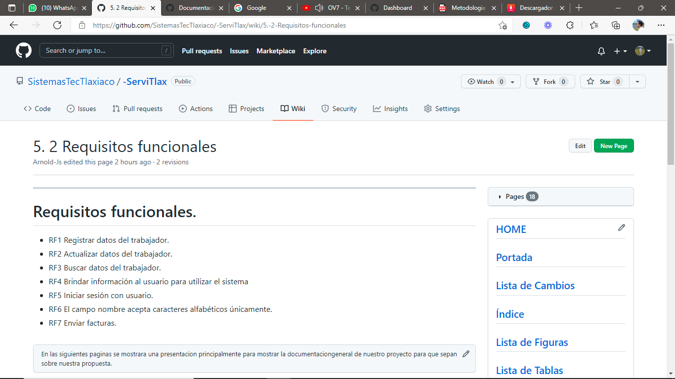 Documentacion de los requisitos funcionales · Issue #1 · SistemasTecTlaxiaco/-ServiTlax · GitHub