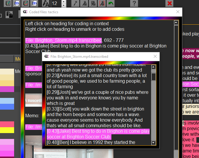 Unable To Interact With Text Coding While Exploring A Codess Coded Files Dialogue · Issue 4202