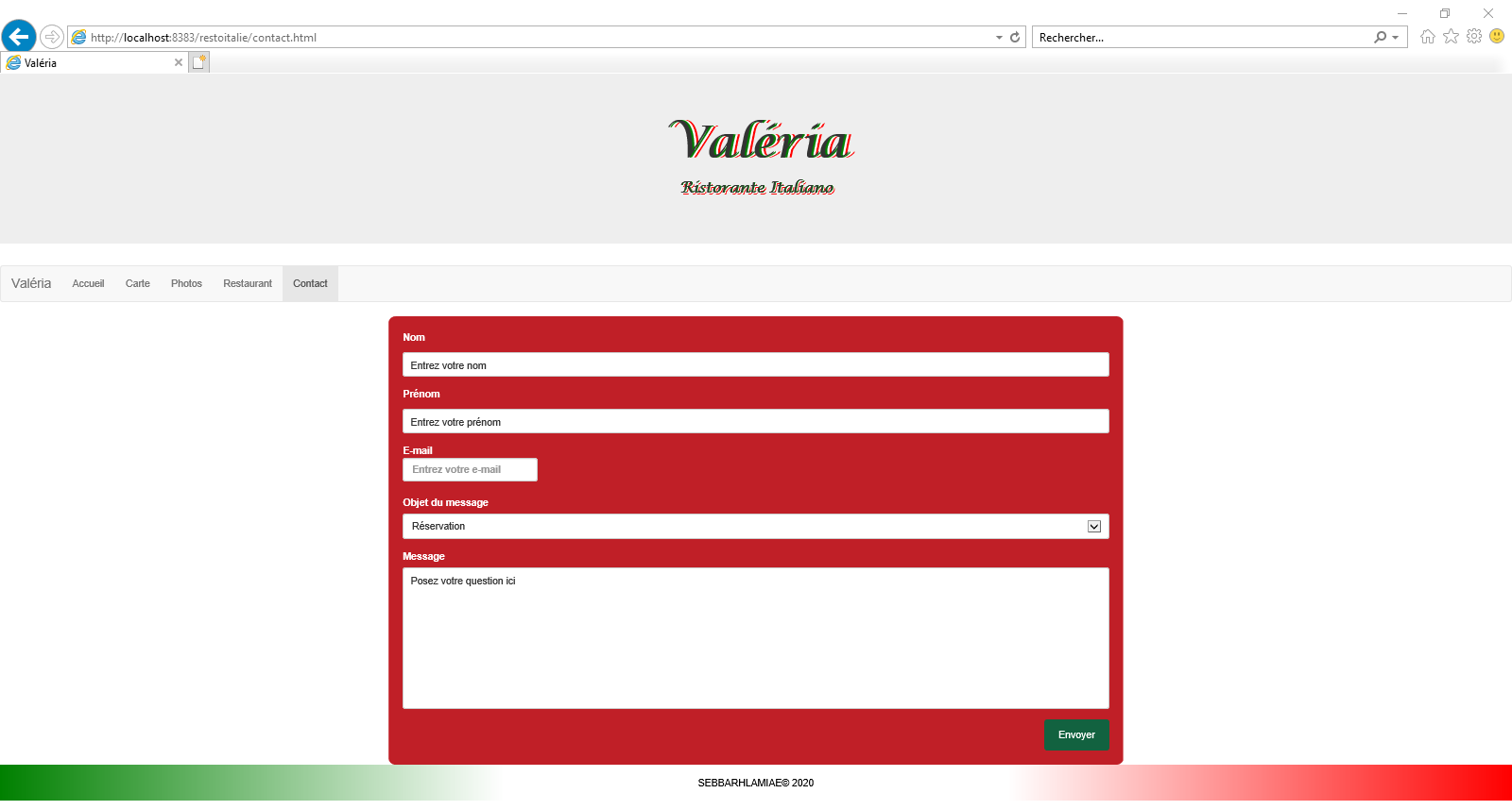 GitHub - lamiae-sebbarh/restaurant-italien: un site vitrine d'une franchise fictive de ...
