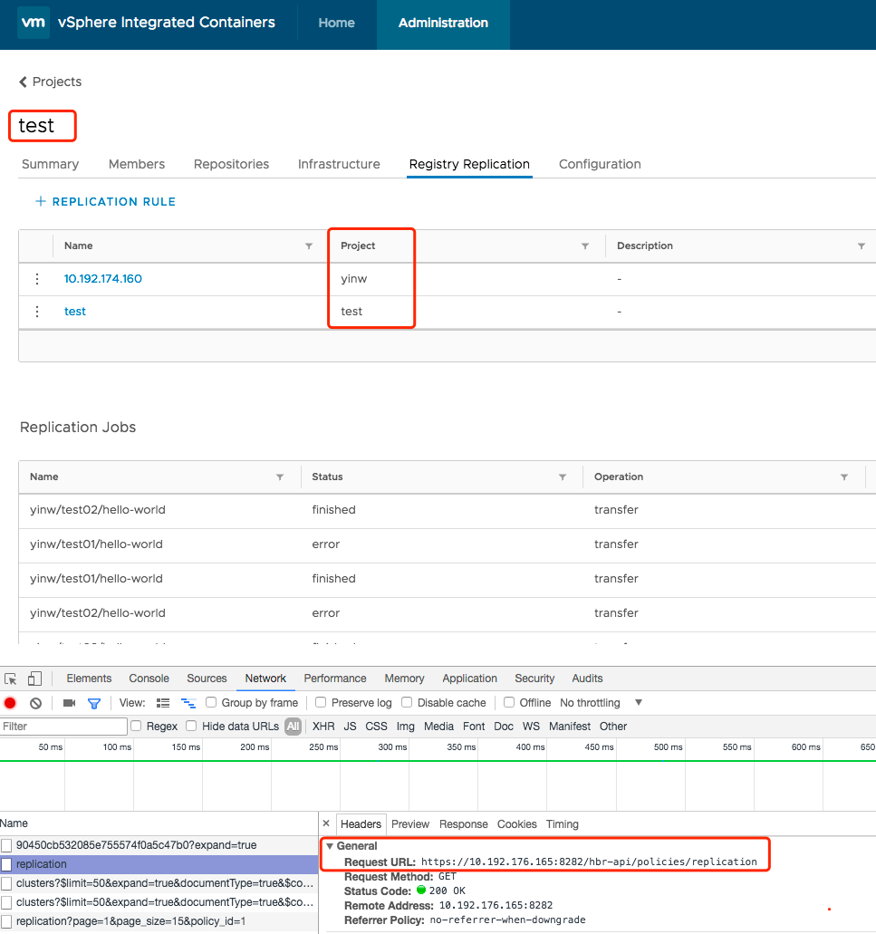 Replication rules of all projects are displayed under a specific project · Issue #3099 ...