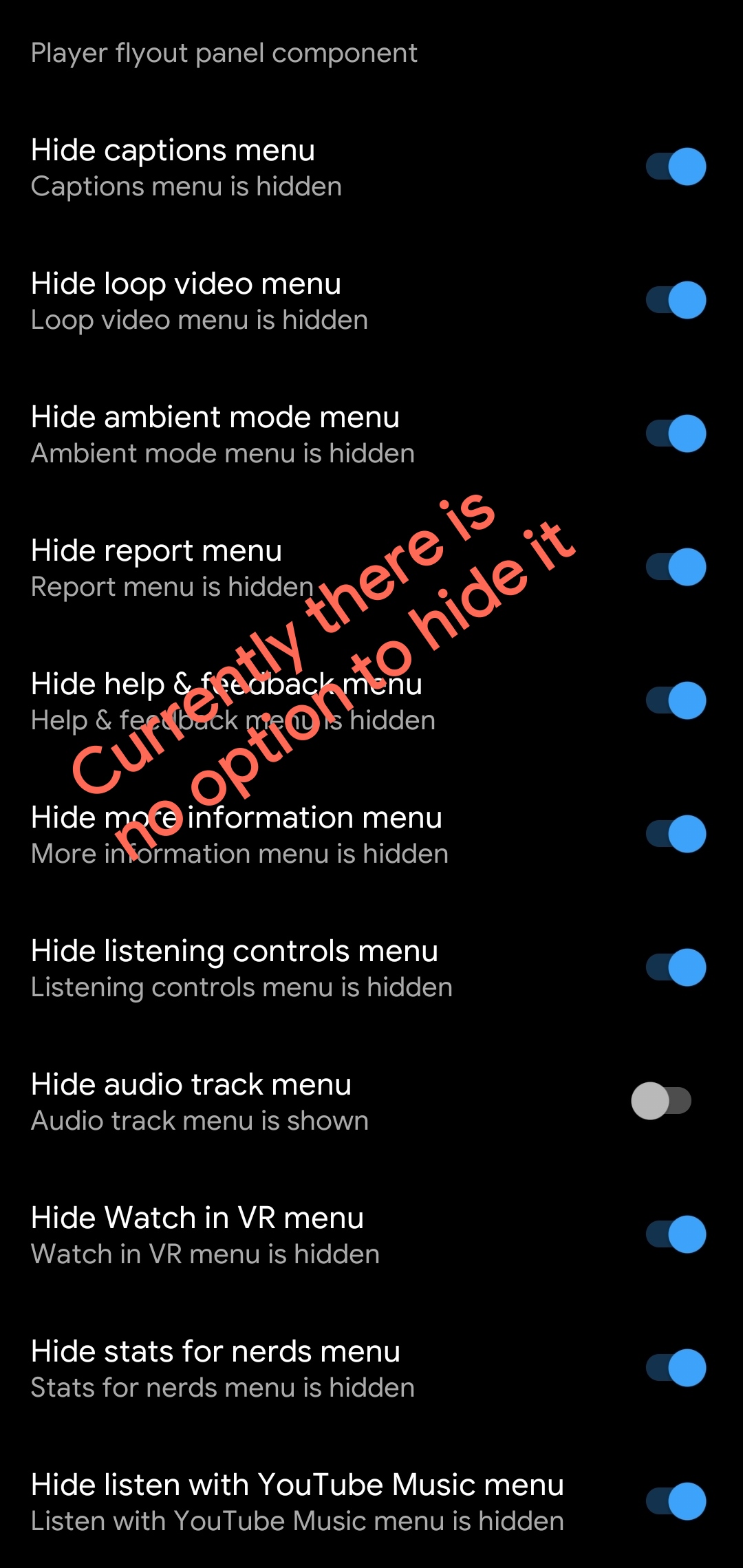 remove playback speed from player flyout panel · Issue #289 · inotia00/ReVanced_Extended · GitHub