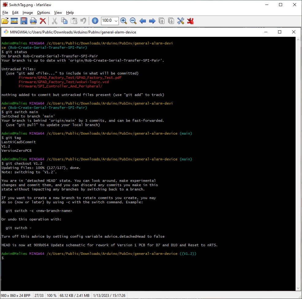 Firmware Testing, Branch: Rob-Create-Serial-Transfer-SPI-Pair, GPAD_API ...
