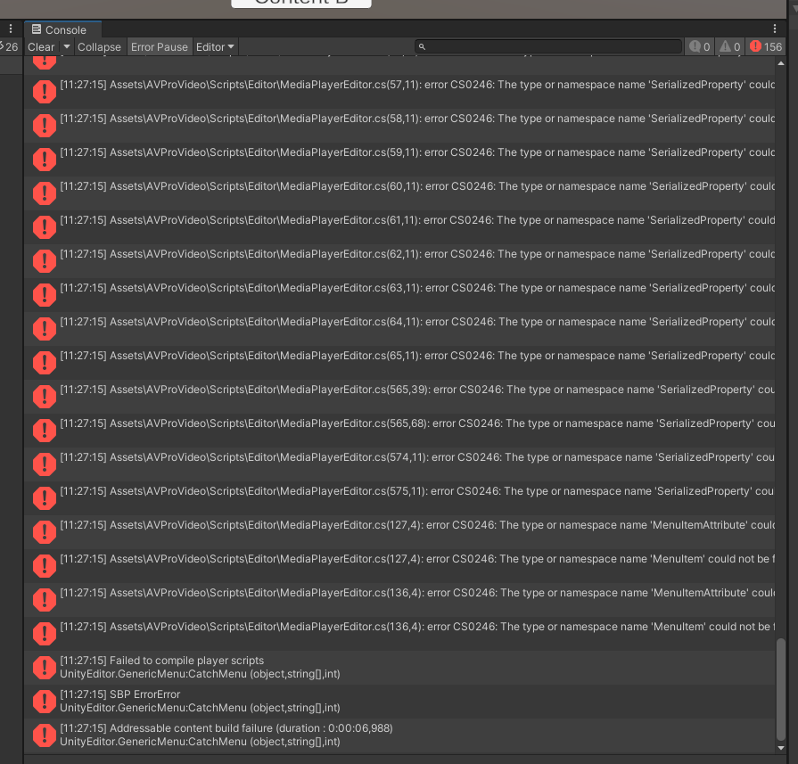 Cannot build Addressable with AVProVideo in project · Issue #1294 · RenderHeads/UnityPlugin ...