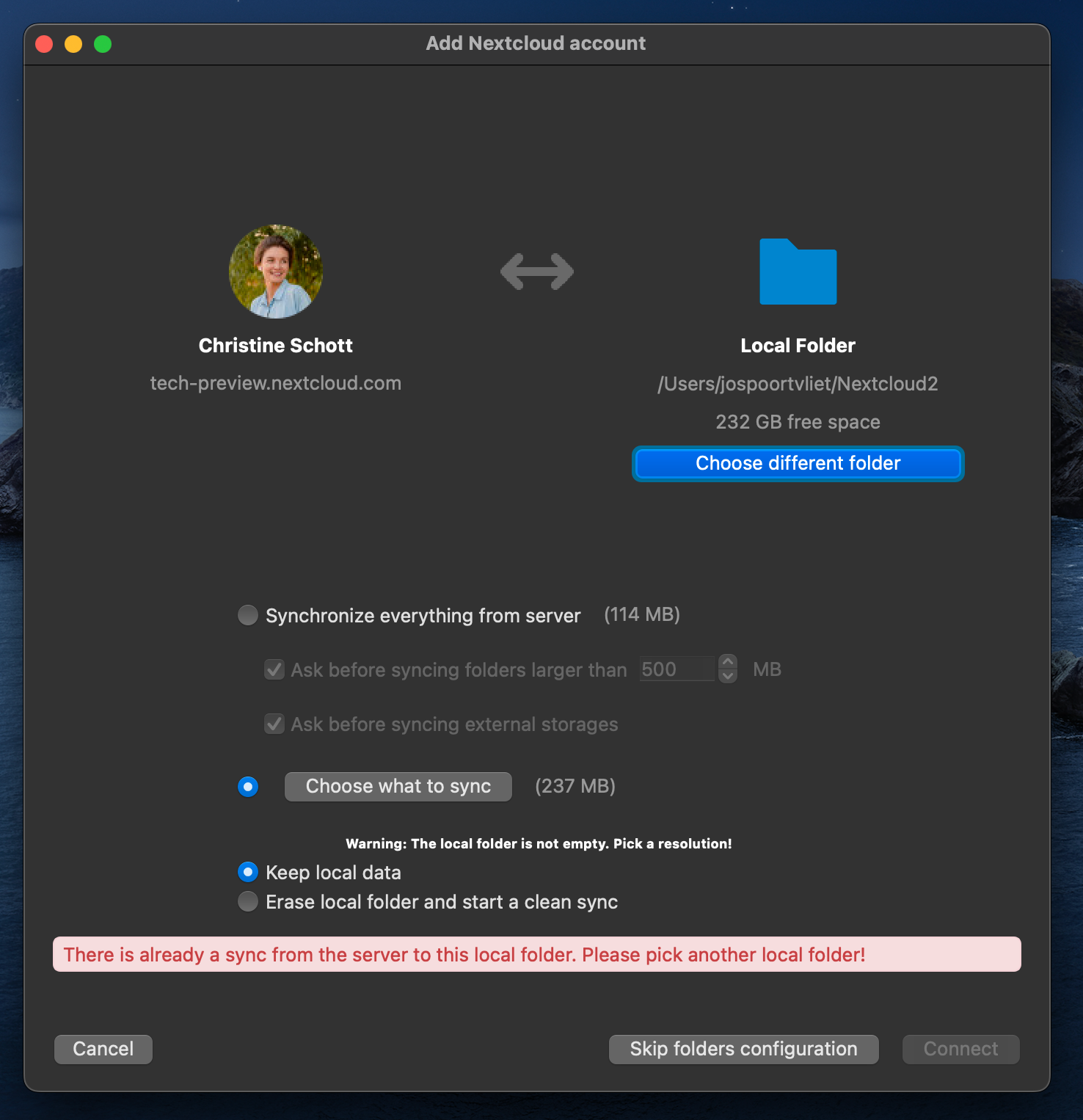 Make decision on resync existing folder more explicitly · Issue #4915 · nextcloud/desktop · GitHub